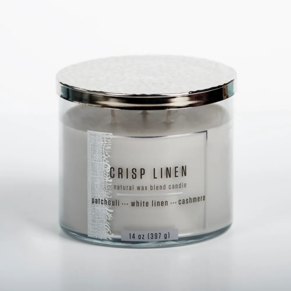 Kirklands Crisp Linen Jar Candle | Hamilton Place