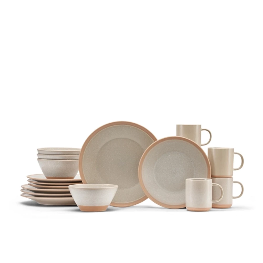Kirklands Sandy Beige Speckled 16-pc. Dinnerware Set | Hamilton Place