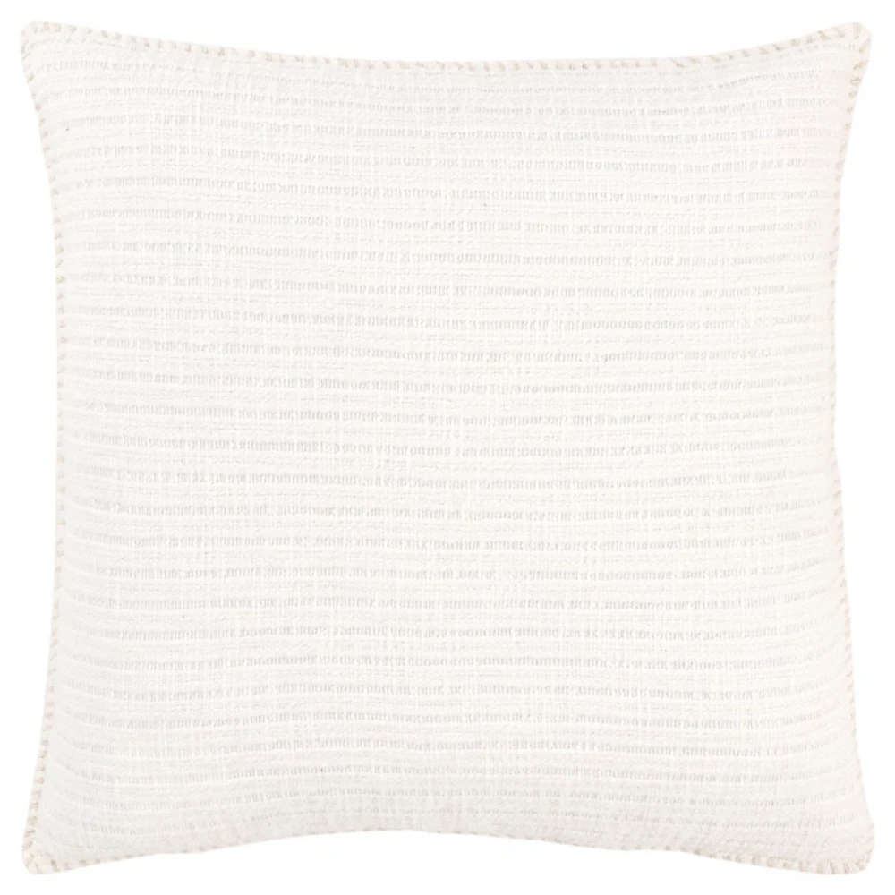 Kirklands White Simple Texture Pillow | Hamilton Place