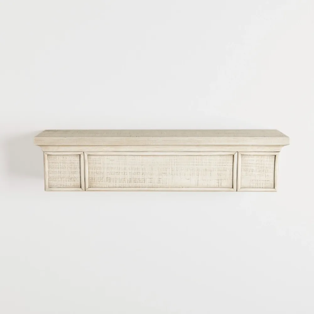 Kirkland's Traditional Whitewashed Wood Wall Shelf | Hamilton Place