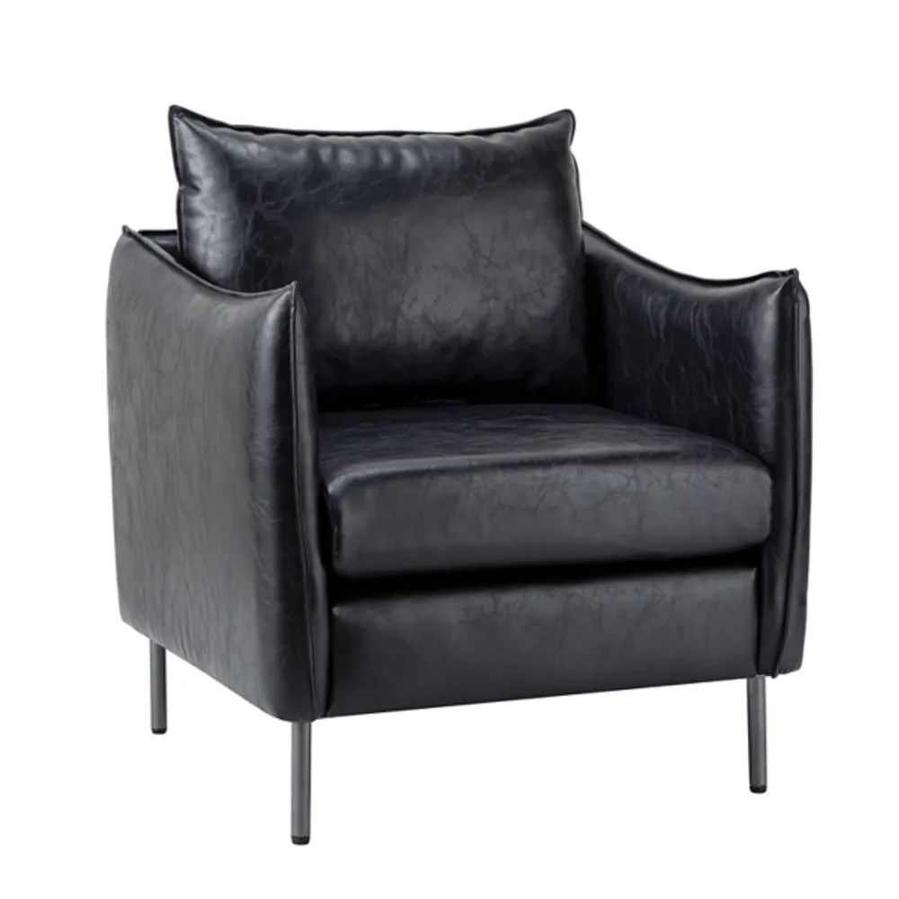 Kirklands Vegan Leather Flange Club Accent Chair | Hamilton Place