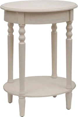 Kirkland's Antique White Simplicity Oval Side Table | Hamilton Place