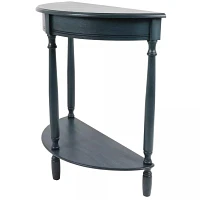 Kirklands Antique Navy Half Round Console Table | Hamilton Place