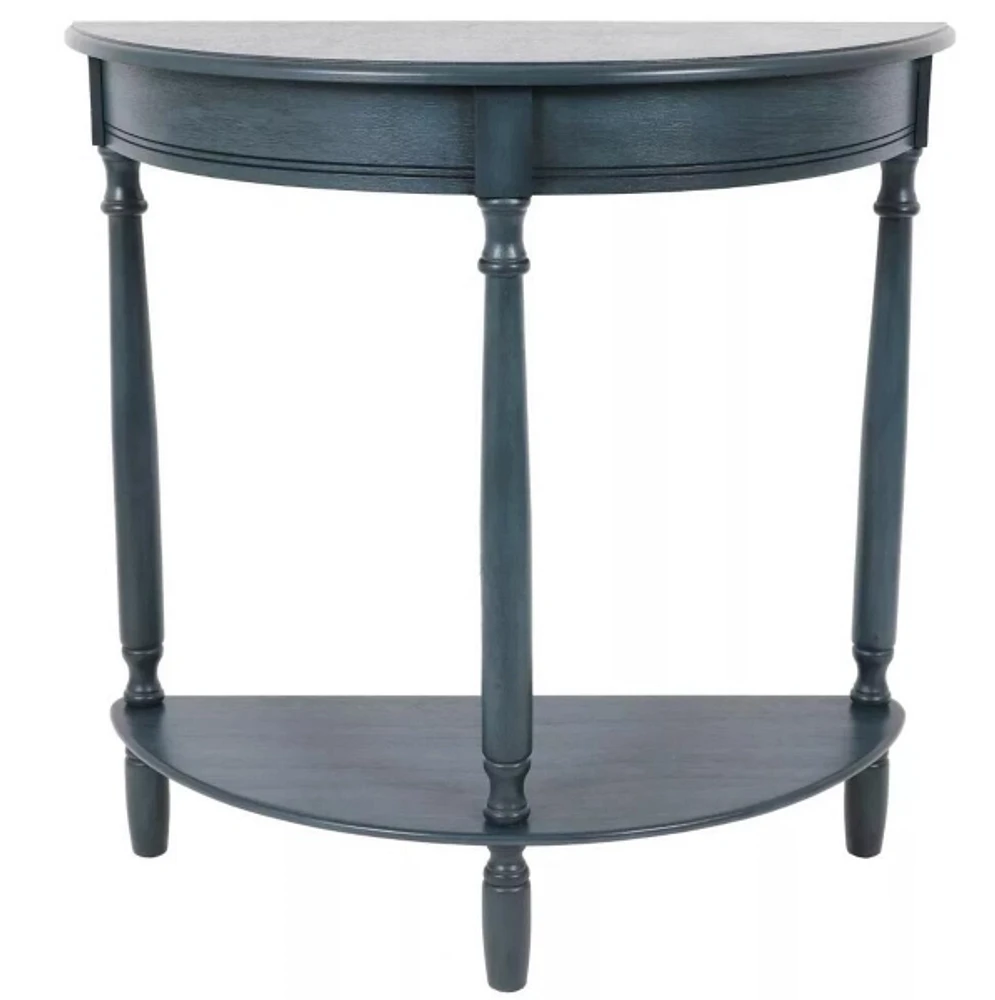 Kirklands Antique Navy Half Round Console Table | Hamilton Place