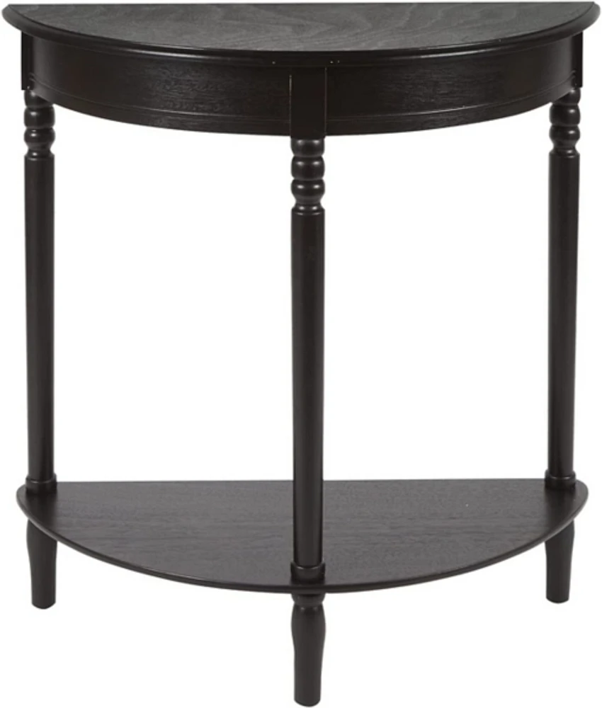 Kirklands Antique Black Half Round Console Table | Hamilton Place