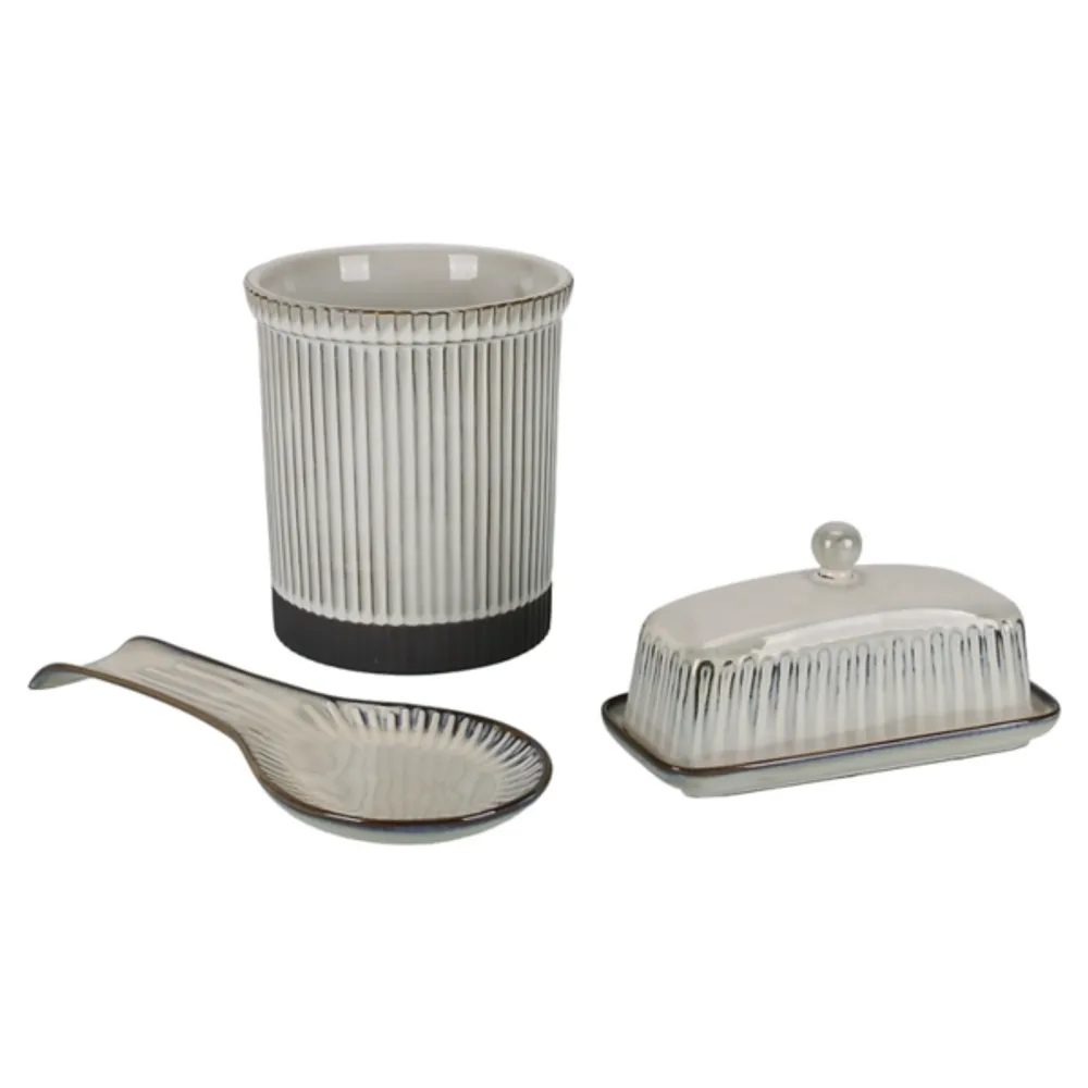 Kirklands Ivory Artisan 3-pc. Kitchen Accessory Set | Hamilton Place