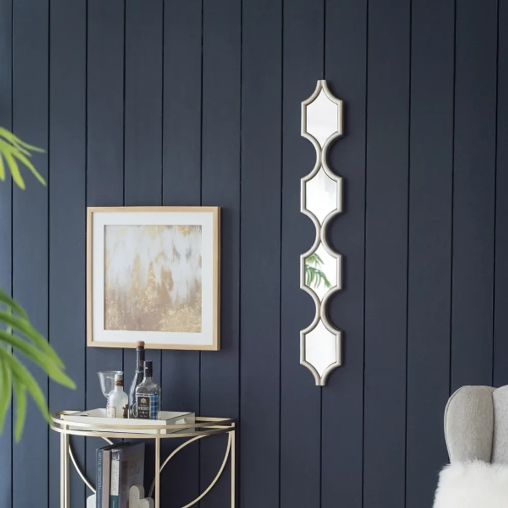 Kirklands Silver Slim Stacked Trellis Wall Mirror | Hamilton Place
