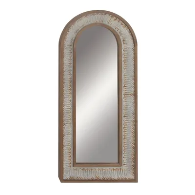 Kirkland's White Distressed Panel Wall Mirror | Hamilton Place