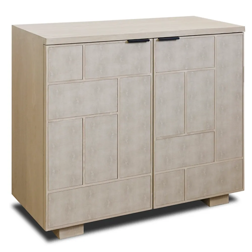 Kirklands Light Cream Shagreen Tiled Cabinet | Hamilton Place