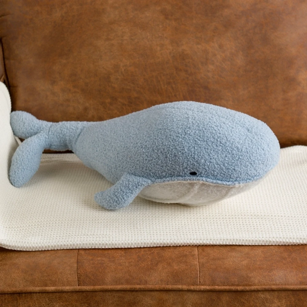 Kirklands Blue Whale Boucle Pillow | Hamilton Place