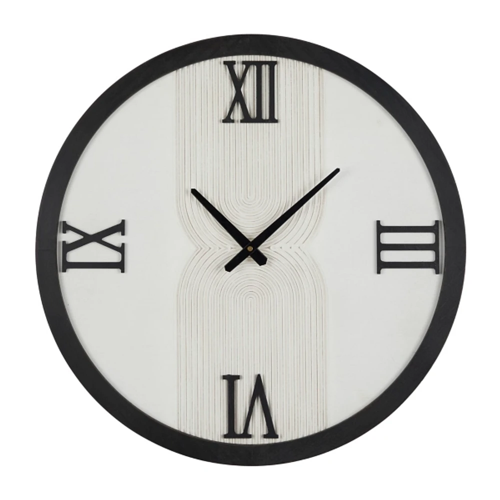 Kirklands White and Black Modern Wall Clock | Hamilton Place
