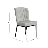 Kirklands Light Gray Channel Back Dining Chairs, Set of 2 | Hamilton Place