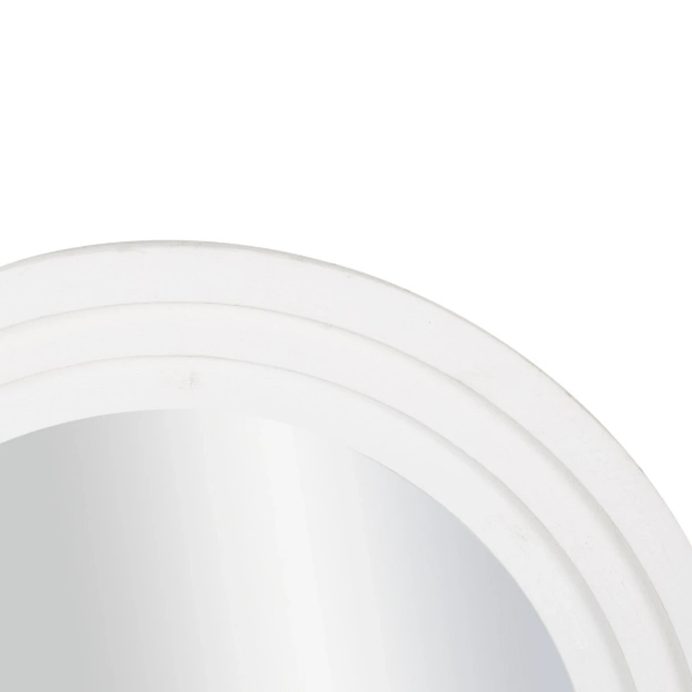 Kirklands White Layered Frame Oblong Wall Mirror at Hamilton Place in ...