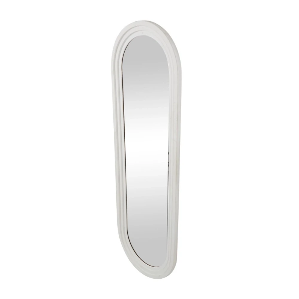 Kirklands White Layered Frame Oblong Wall Mirror at Hamilton Place in ...