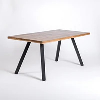 Kirklands Glenn Natural Wood Rectangular Dining Table | Hamilton Place