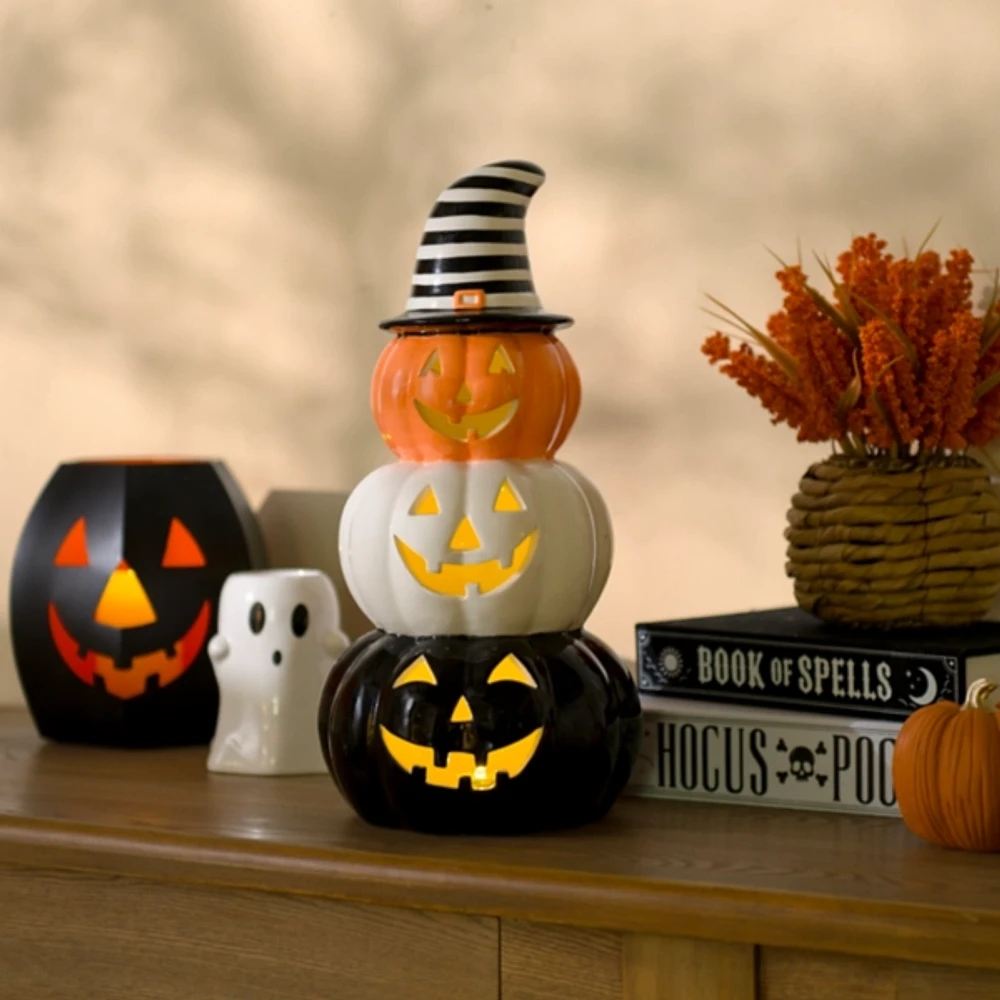 Kirklands LED Stacked Jack O Lantern Figurine | Hamilton Place