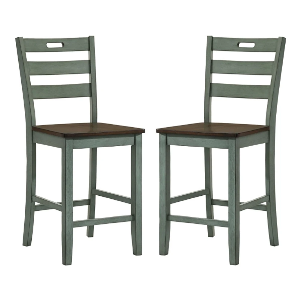 Kirklands Antique Wood Counter Stools | Hamilton Place
