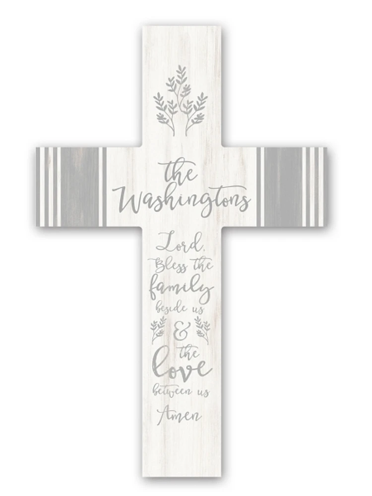 Kirklands Personalized Bless This Family Cross Wall Plaque | Hamilton Place