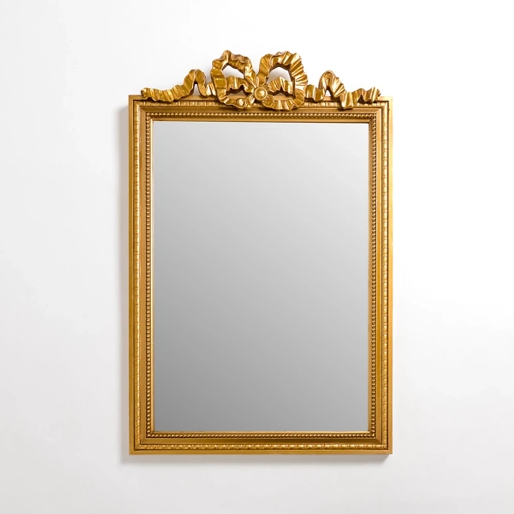 Kirklands Gold Bow Textured Wall Mirror | Hamilton Place