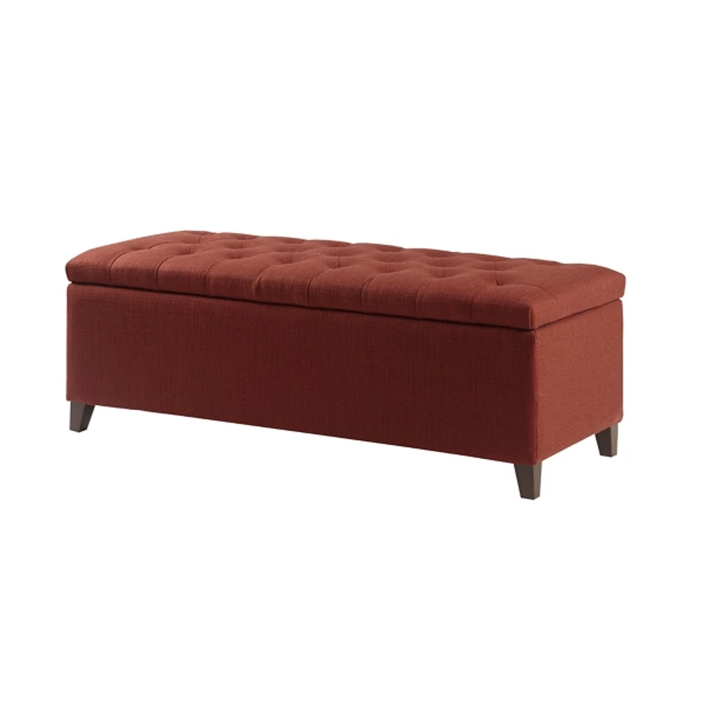 Kirklands Red Tufted Shandra Storage Bench | Hamilton Place