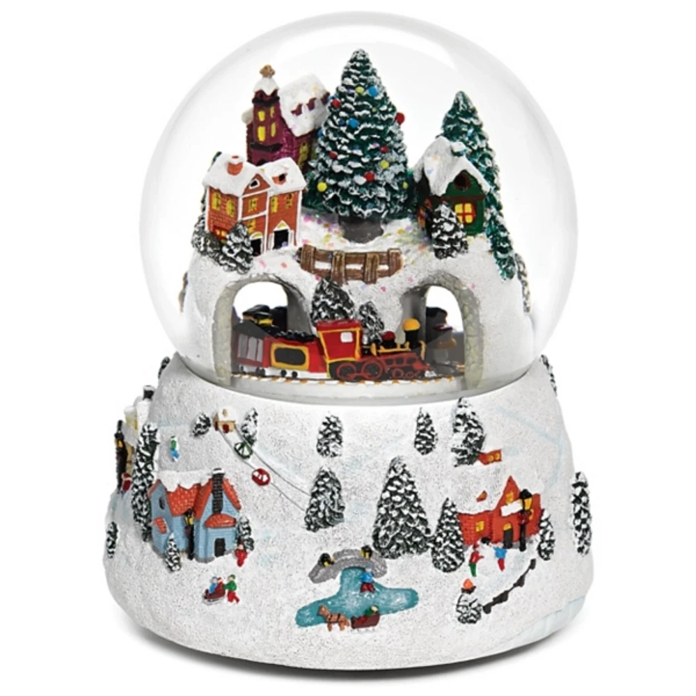 Kirklands Christmas Rotating Train Musical Glitter Dome | Hamilton Place