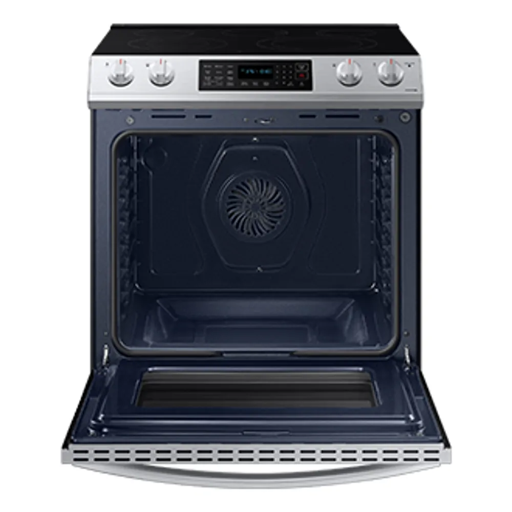 Samsung 30" 6.3 cu. Ft. Smart Electric Slide-in Fan Convection Range ...
