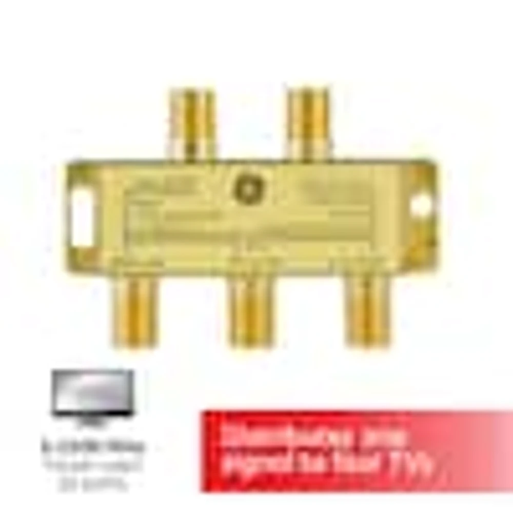GE Gold Plated 4-Way Coaxial Cable Splitter In Gold 33527, 43% OFF