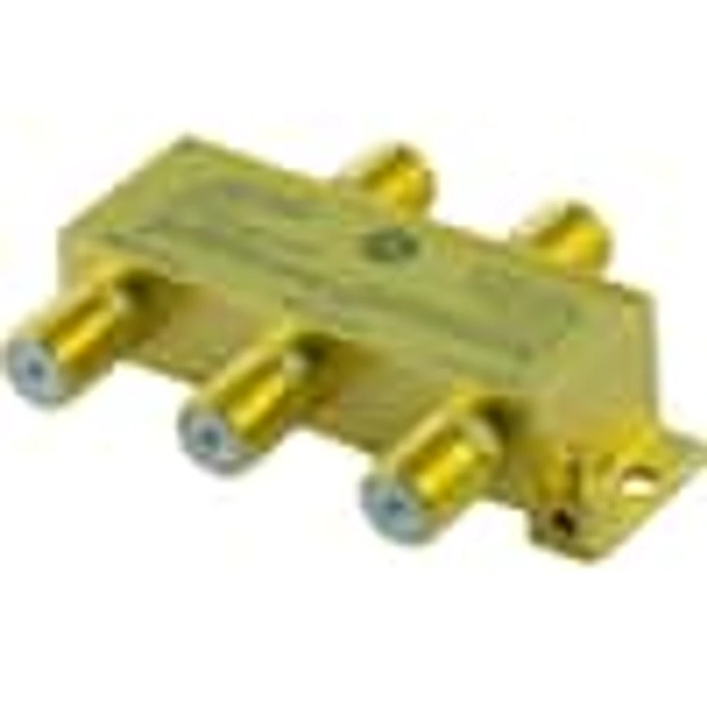 GE Gold Plated 4-Way Coaxial Cable Splitter In Gold 33527, 43% OFF