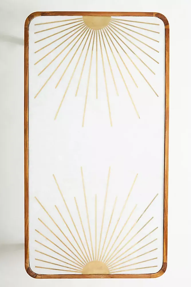 Anthropologie Brass Starburst Rectangular Coffee Table | Mall of America®