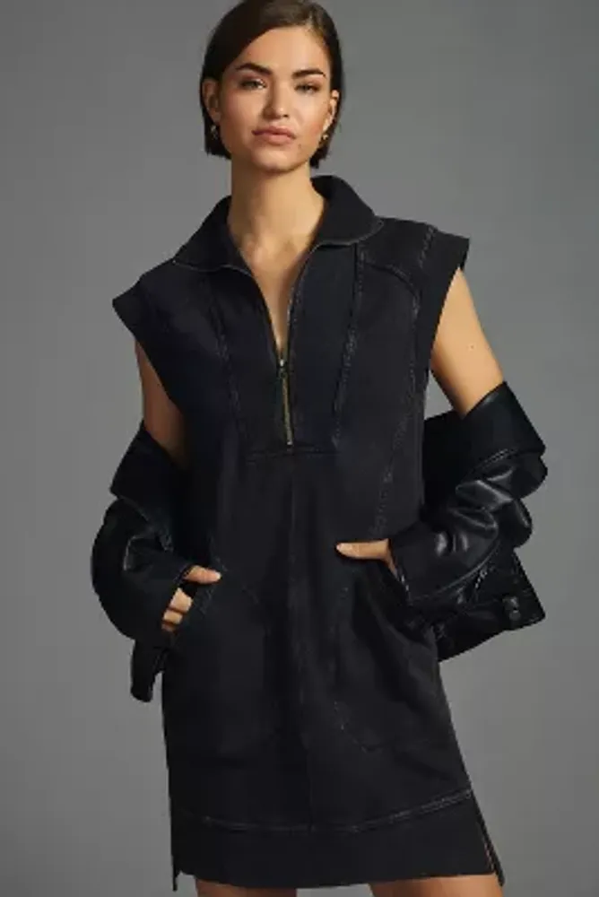 Daily Practice by Anthropologie Meru Zip-Front Mini Dress | Mall of ...