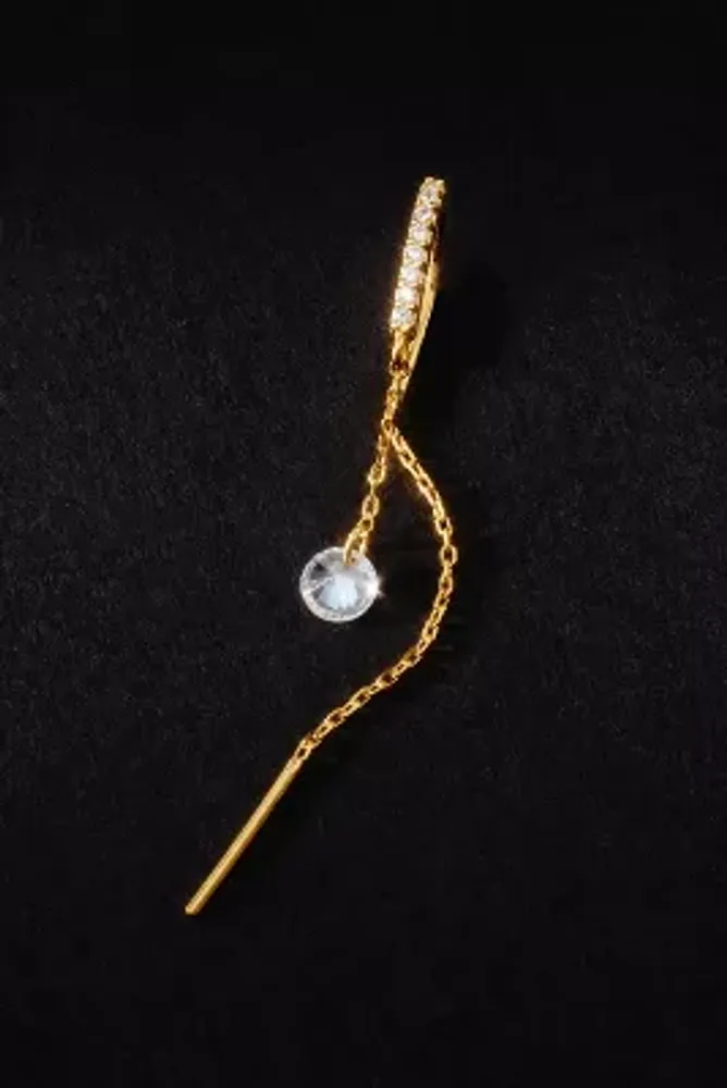 By Anthropologie 14k Gold Threaded Crystal Earrings | Mall of America®
