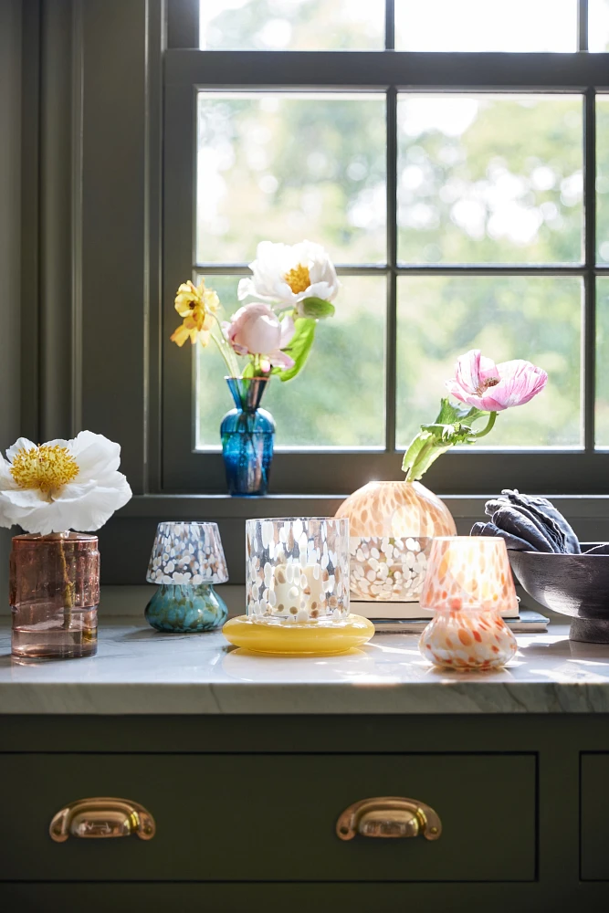 Anthropologie Cheena Night Gardenia Floral Fruity Glass Mushroom Lamp ...