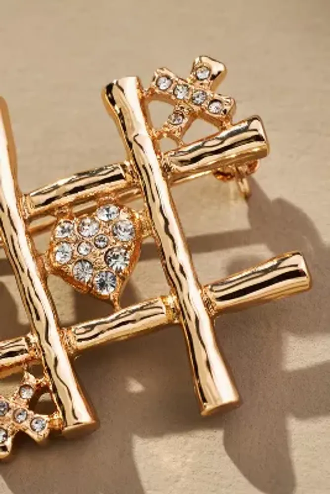 By Anthropologie The Restored Vintage Collection: Gold Crosshatch ...