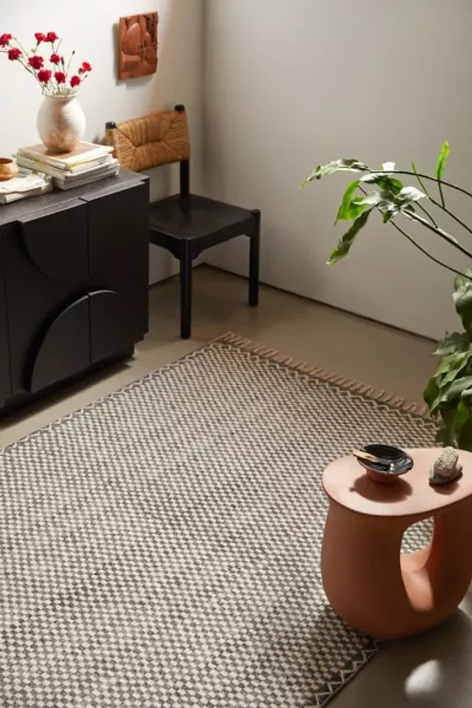 Urban Outfitters Brushed Checkerboard Rug | Pacific City