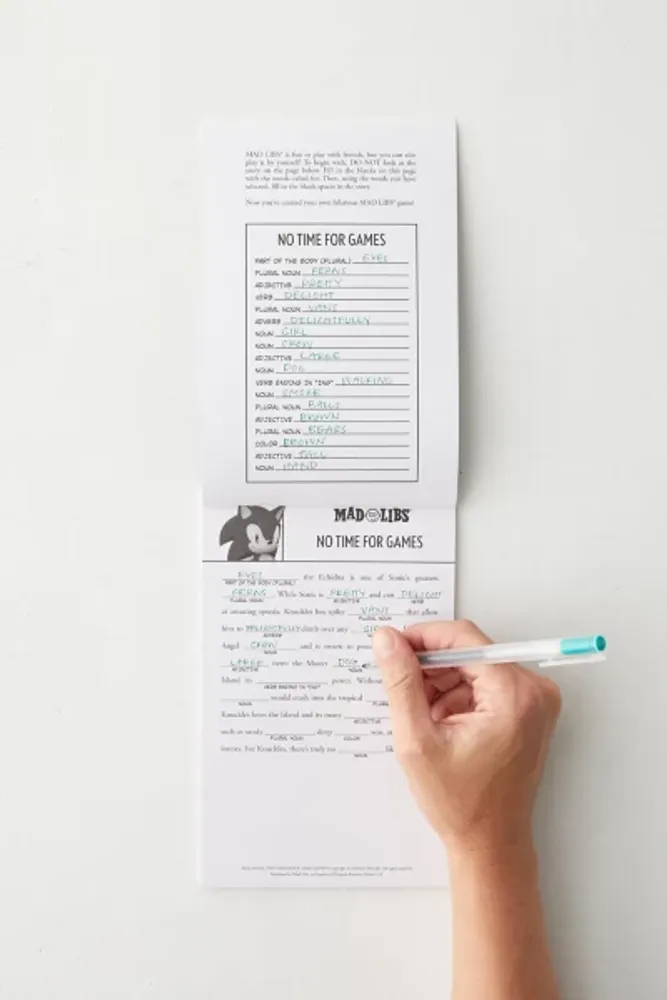 Urban Outfitters The Ultimate Sonic The Hedgehog Mad Libs Set: World's ...