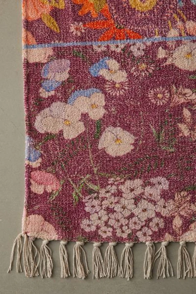 Urban Outfitters Colorful Floral Digital Printed Chenille Urban Outfitters Colorful Floral Digital Printed Chenille