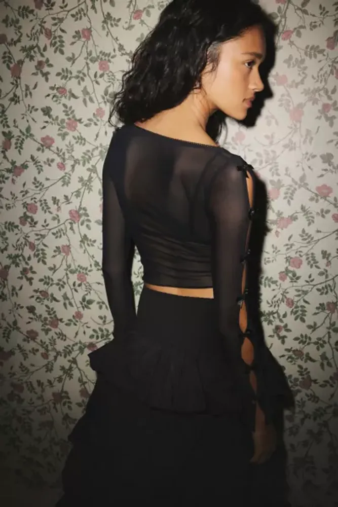 Kimchi Blue Cassie Sheer Mesh Bow Top | Mall of America®