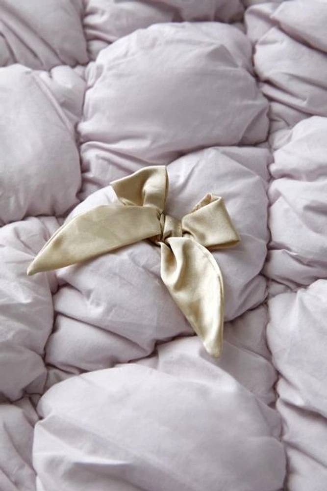 Urban Outfitters Lorelei Bow Diamond Puff Comforter | Pacific City