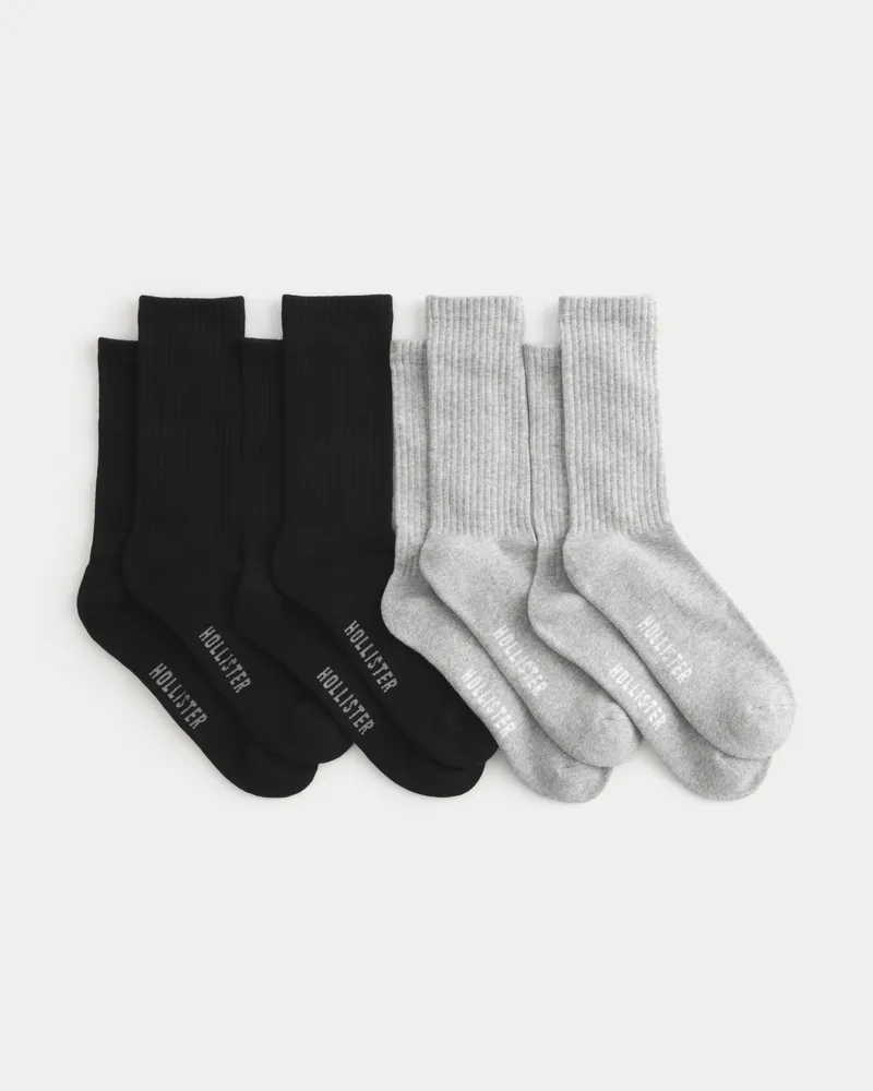 Hollister Embroidered Crew Socks 4-Pack | Hamilton Place
