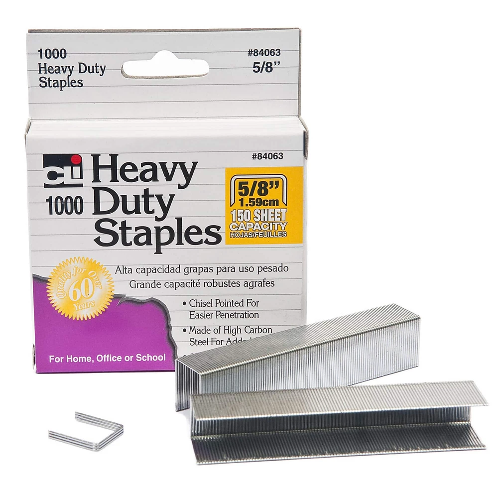Charles Leonard Heavy Duty Staples, 6 Packs of 1,000 | Hamilton Place