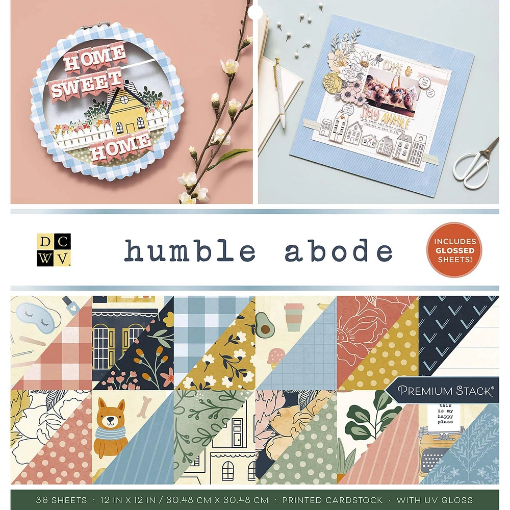 Die Cuts with a View Dcwv® Humble Abode 12" x 12" Cardstock Paper, 36 ...