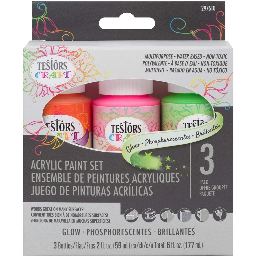 Testors® Craft Glow Acrylic Paint Set | Hamilton Place