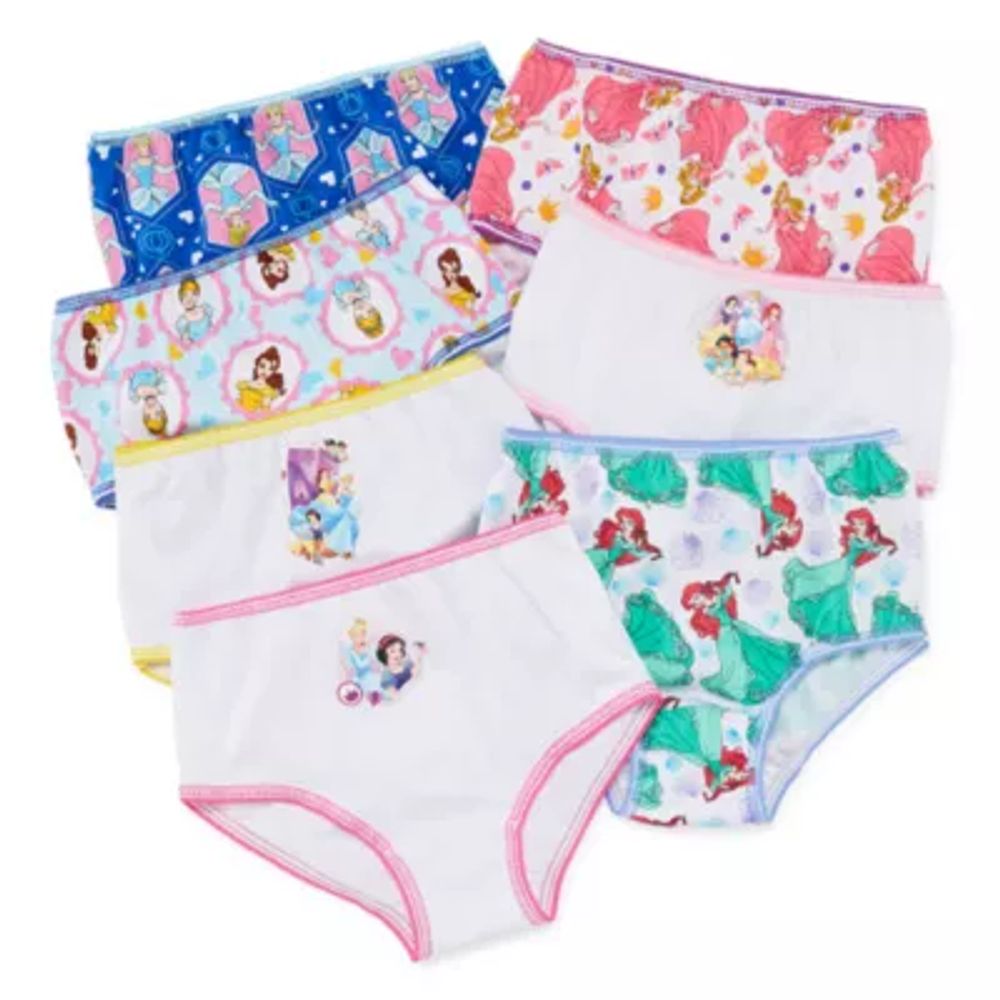 Disney Little Girls Princess 7 Pack Brief Panty | Plaza Las Americas
