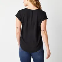 Bold Elements Womens Zip Front Blouse | Hamilton Place
