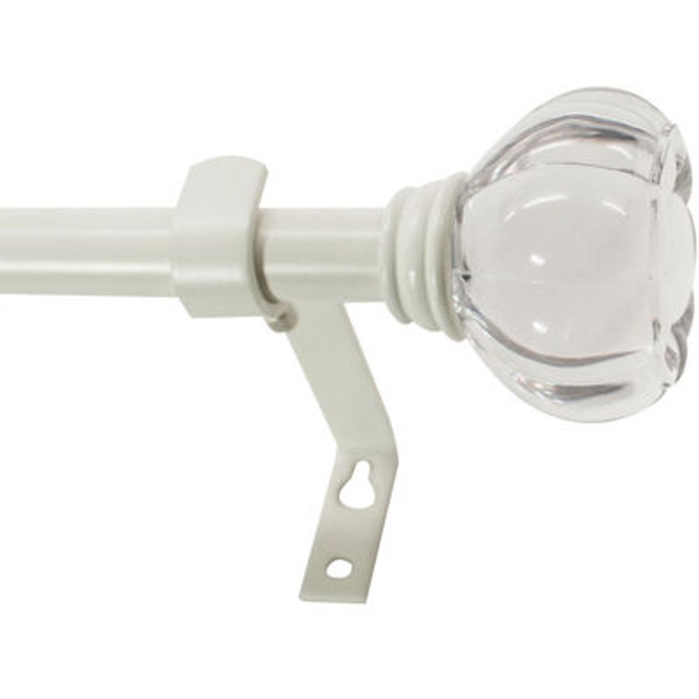 Decopolitan Clear Acrylic Crown Adjustable Curtain Rod | Hamilton Place