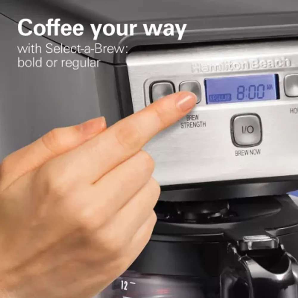 Hamilton Beach 12 Cup Compact Programmable Coffee Maker | Hamilton Place