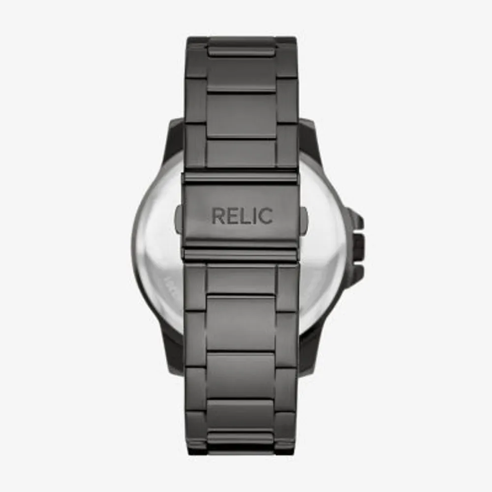 Relic By Fossil Mens Black Stainless Steel Watch Boxed Set Zr97000 ...