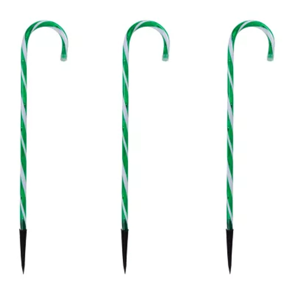 Northlight Twinkle Candy Cane Pathway Markers Christmas Yard Art ...