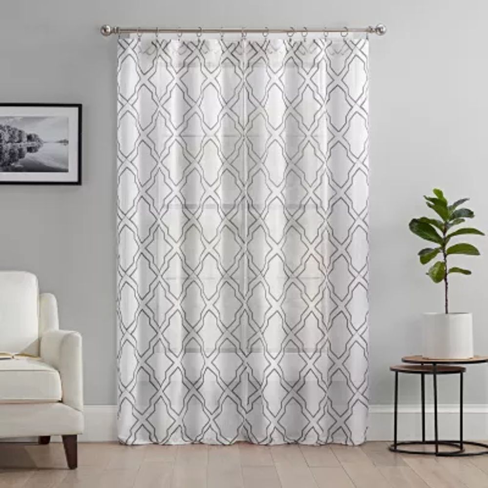 Mercantile Ember Sheer Rod Pocket Set of 2 Curtain Panel | Hamilton Place