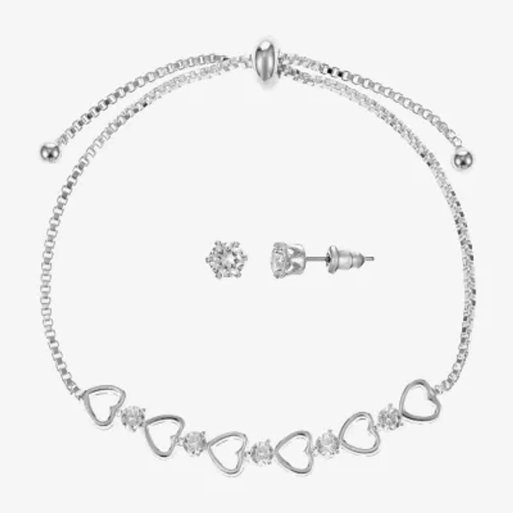 Sparkle Allure Light Up Box 2-pc. Cubic Zirconia Pure Silver Sparkle Allure Light Up Box 2-pc. Cubic Zirconia Pure Silver
